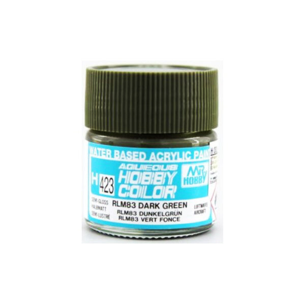 H423 - Aqueous Rlm 83 Dark Green - GSI/水性漆 RLM83 半光澤暗綠色 – whitedragongaming